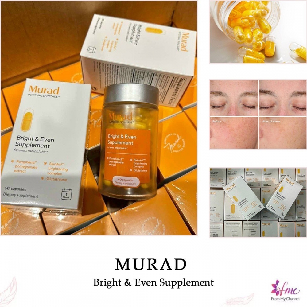 Viên uống chống nắng Bright & Even Supplement by Murad 60 viên | fmccosmetics.com.vn